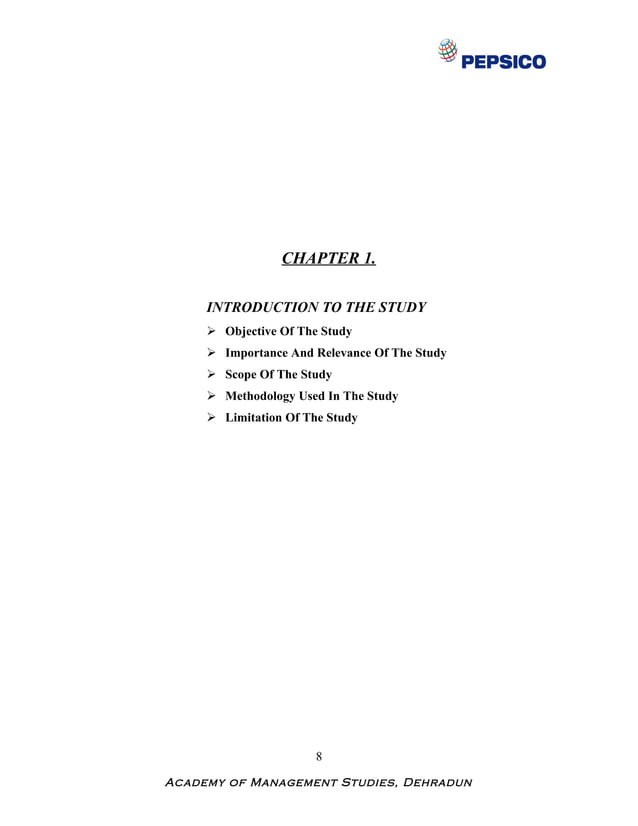 Project on-distribution-channel-of-pepsi | DOC