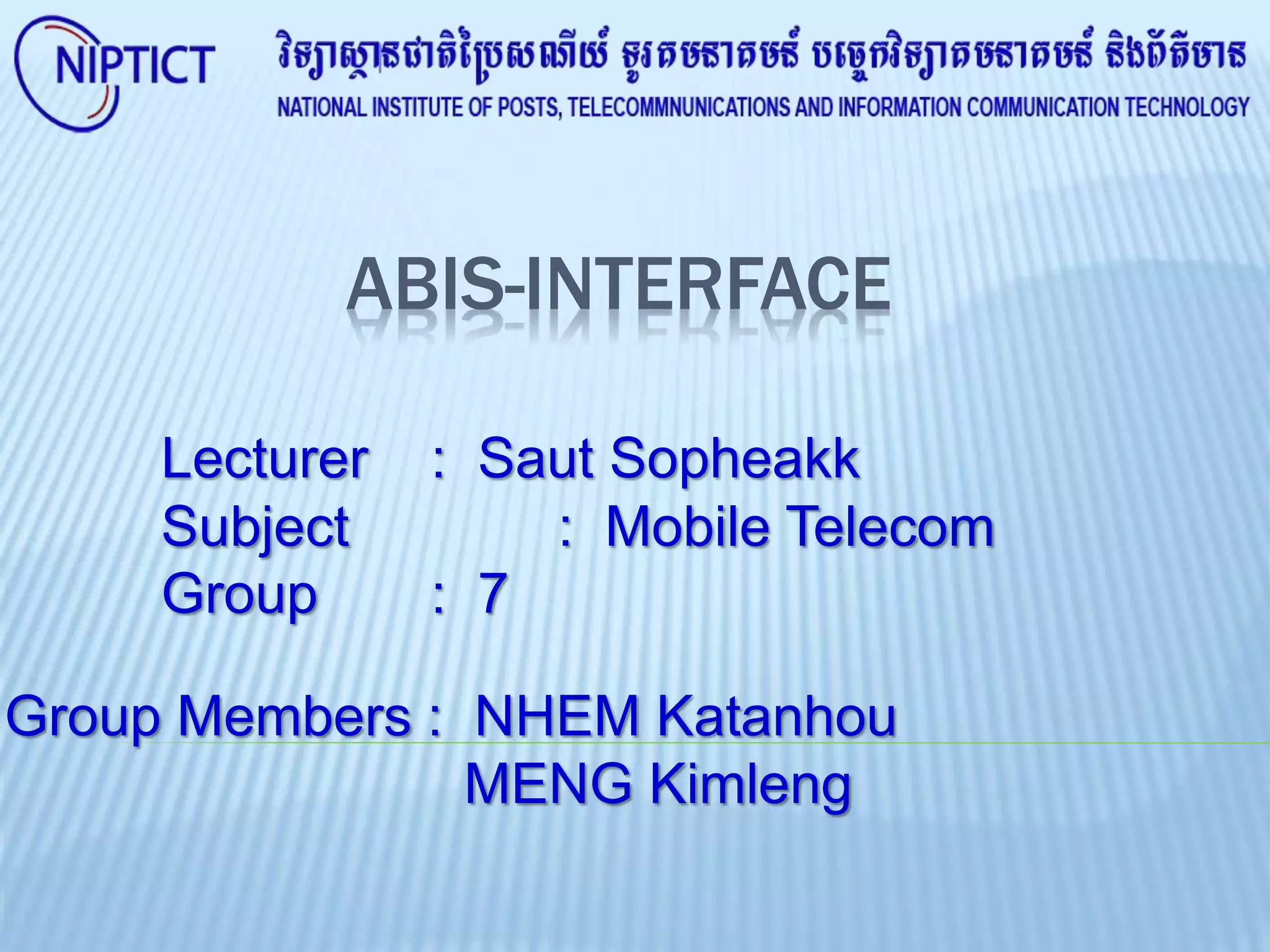ABIS-interface | PPTX