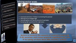 Project payload monitoring - OnBoard weighing system to monitor Payload ...