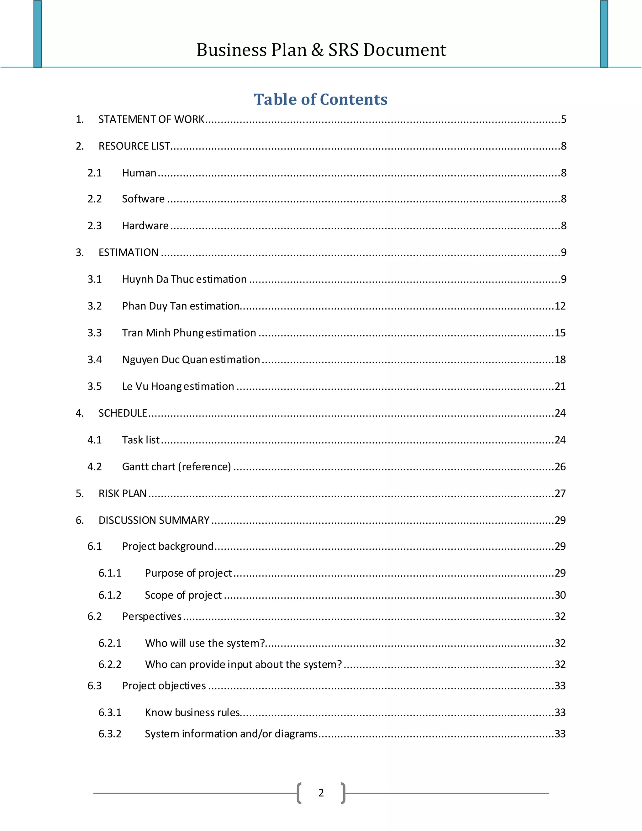 Project Plan And Srs Final | PDF