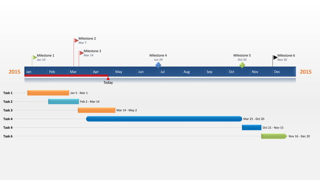 Editable PowerPoint project plan template - wide screen | PPTX
