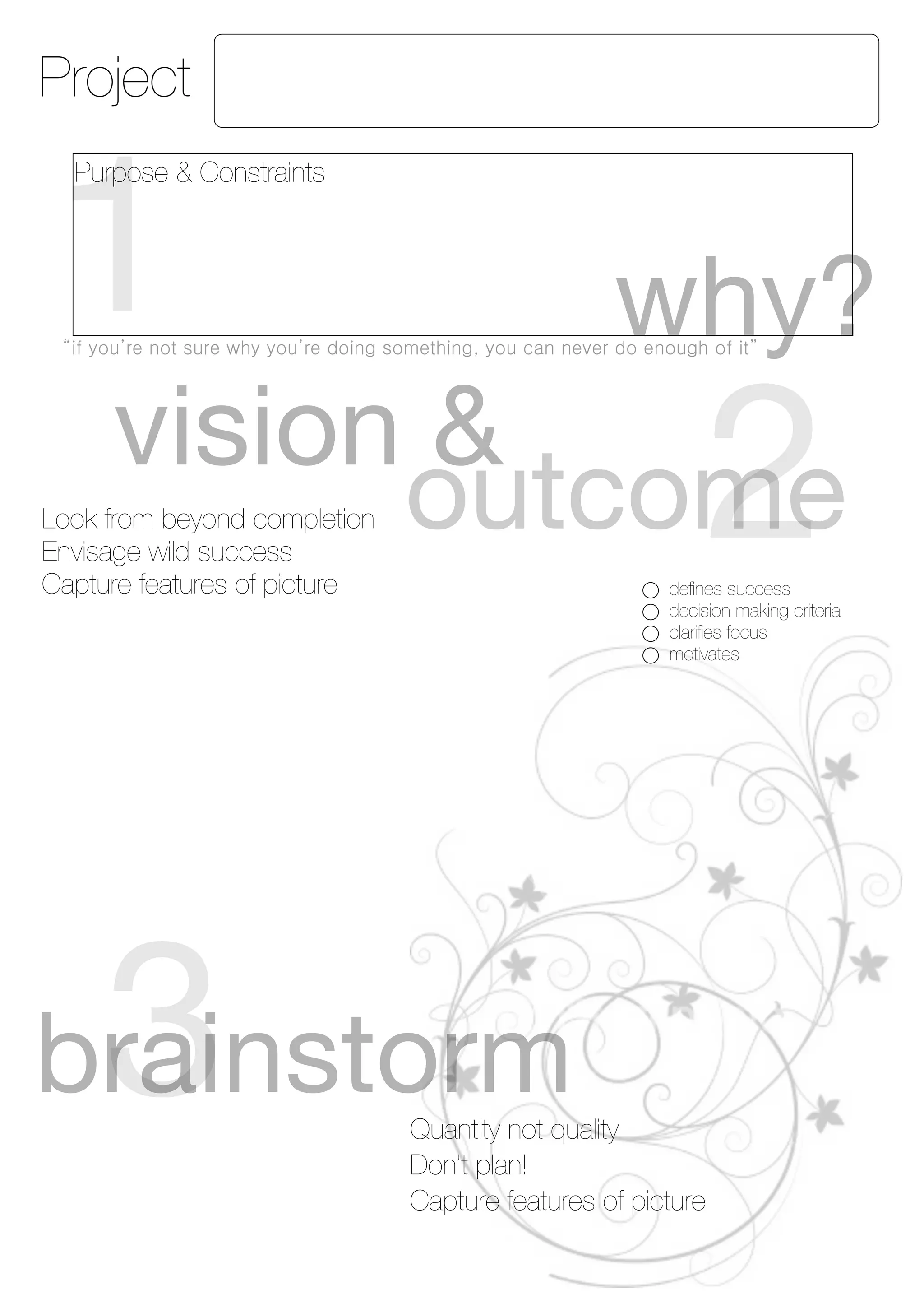 Project Planning Sheet | PDF