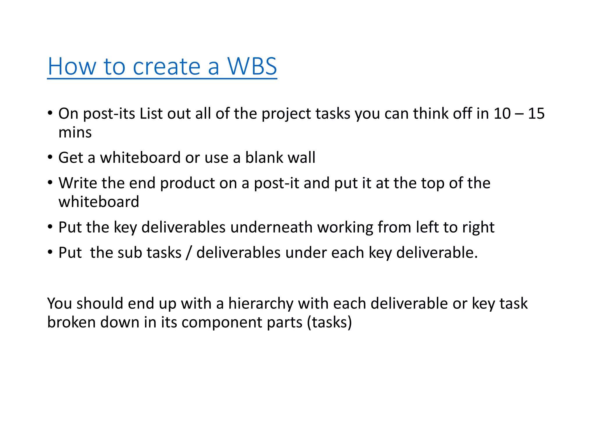 Work Breakdown Structures (WBS) | PPTX