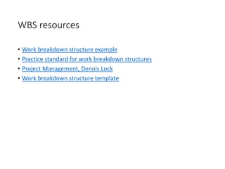 Work Breakdown Structures (WBS) | PPTX