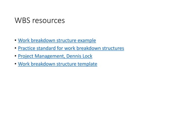 Work Breakdown Structures (WBS) | PPTX | Business and Finance