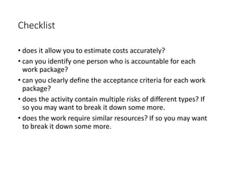 Work Breakdown Structures (WBS) | PPTX