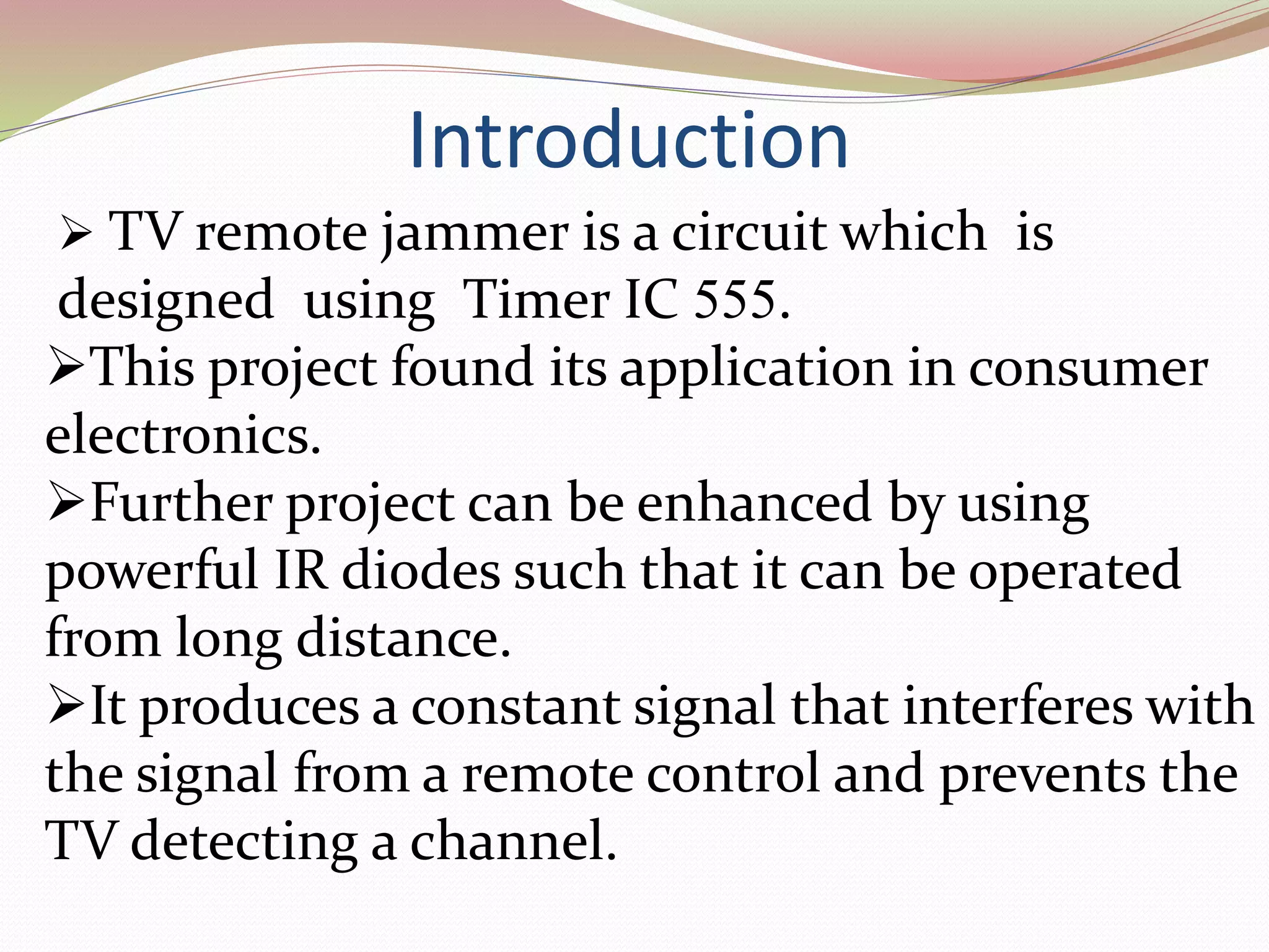 TV Remote Jammer ppt | PPTX