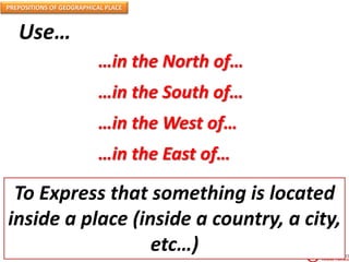C14 U10 Project prepositions of geographical place. | PPTX