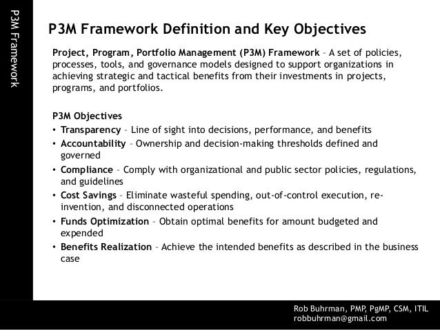 P3m Project Program Portfolio Management Framework