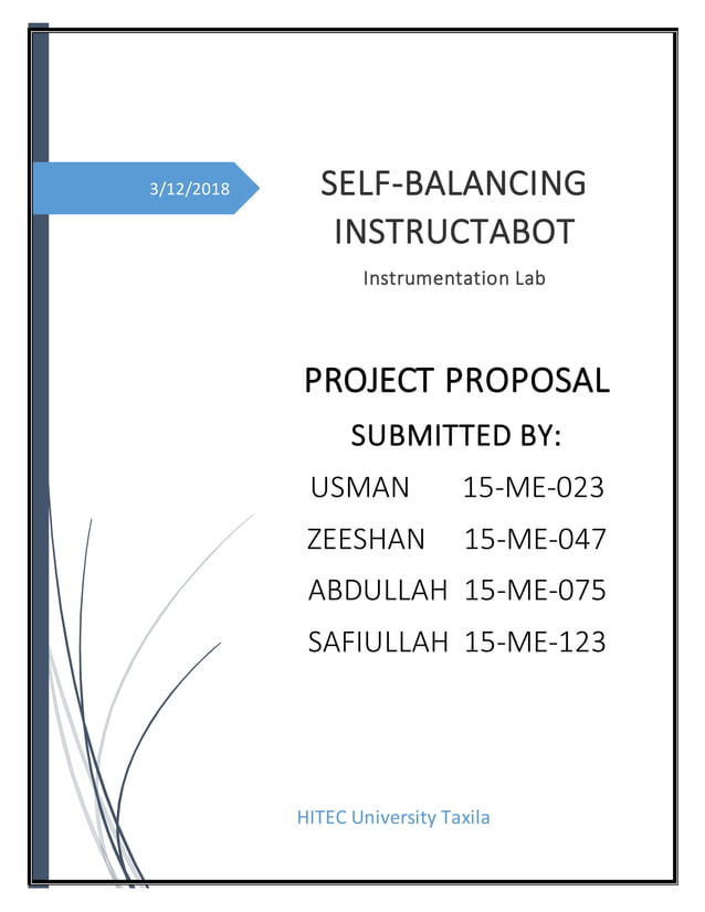 Self Balancing Robot Project proposal | DOCX