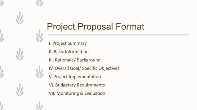 Project Proposal Guidelines_Sample Format | PPTX
