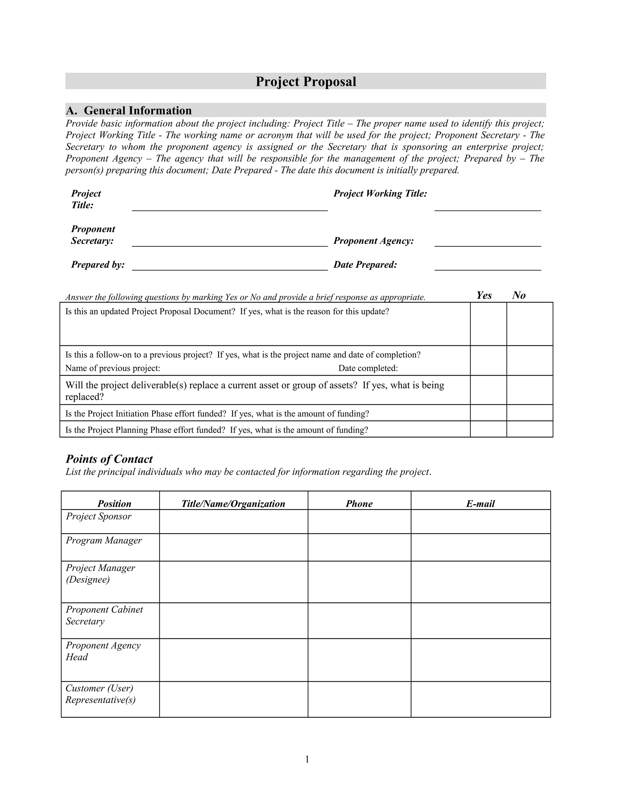 Project proposal document template | DOC | Business Accounting ...