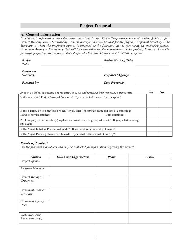 Project Proposal Template Doc For Your Needs