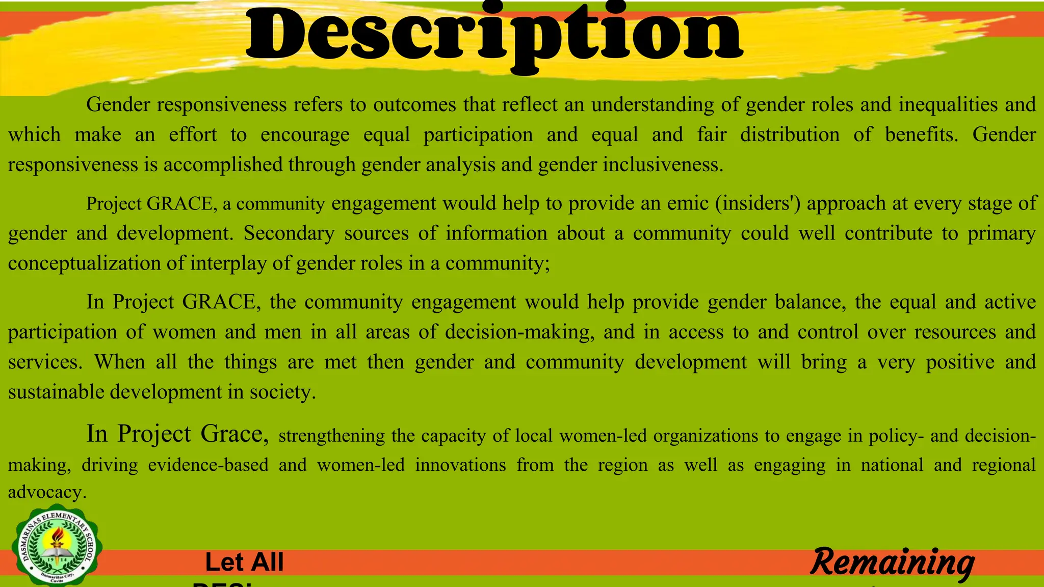 School - Based GAD PROJECT-PROPOSAL "Project GRACE" | PPTX