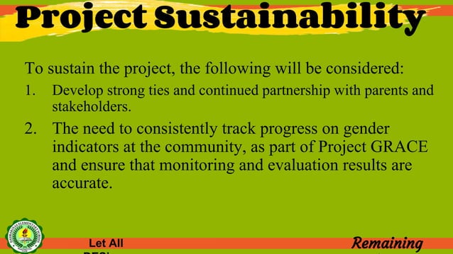 School - Based GAD PROJECT-PROPOSAL "Project GRACE" | PPTX | Politics