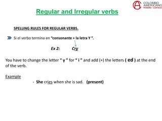 C6 U7 Project regular and irregular verbs. spelling - | PPTX