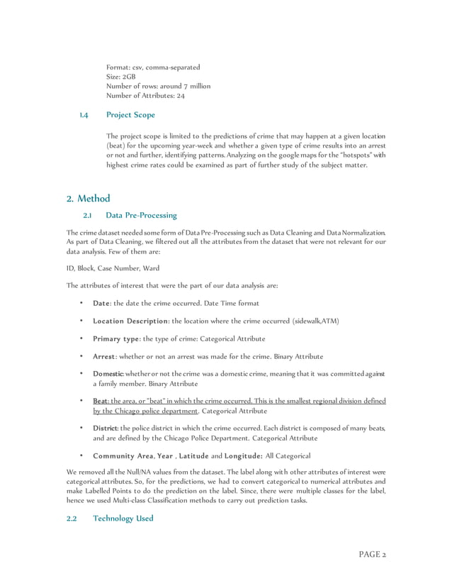 Crime Dataset Analysis for City of Chicago | PDF