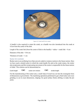 Shaper Machine Quick Return 6 Bar Mechanism Project by Industrial ...