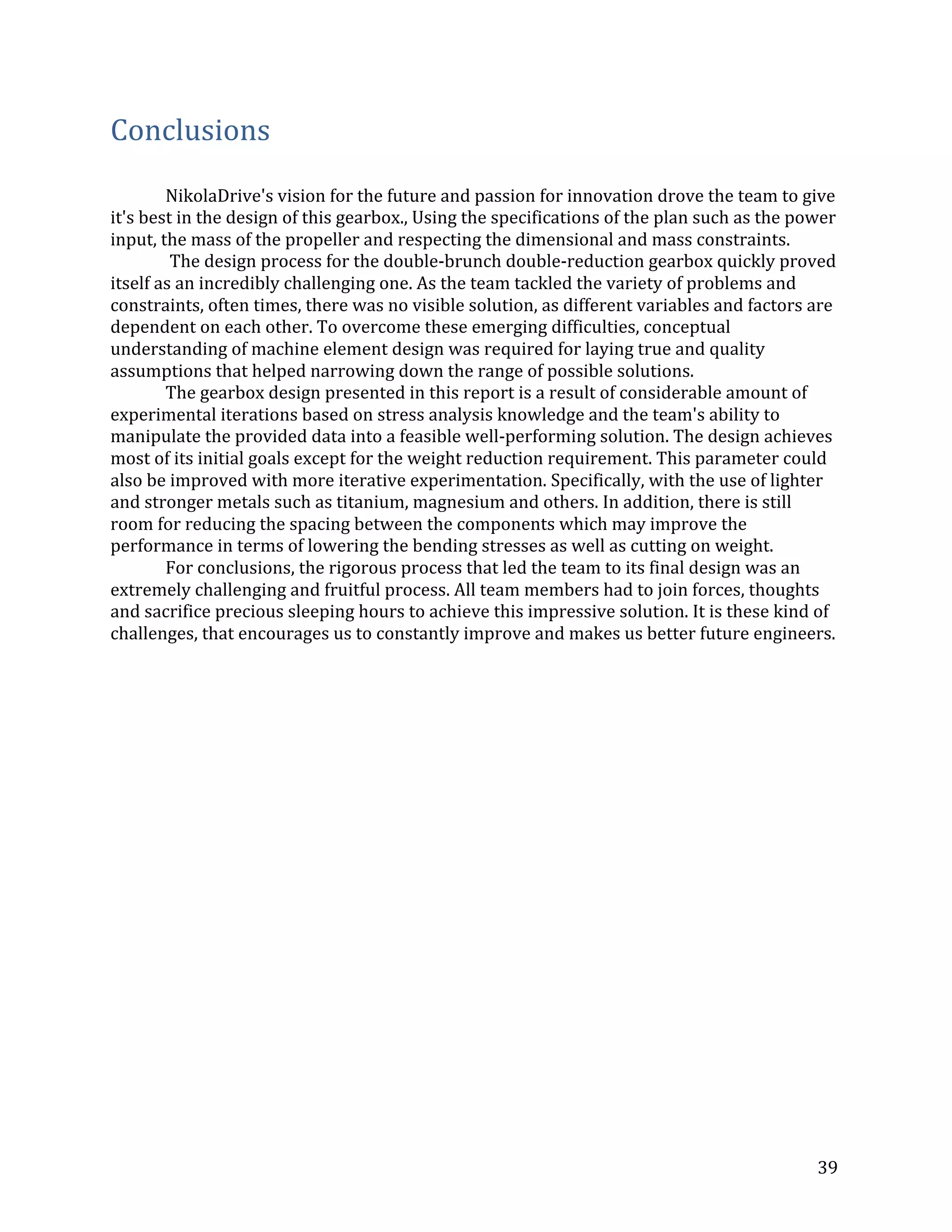 Gearbox design - MECH 393 final project | PDF