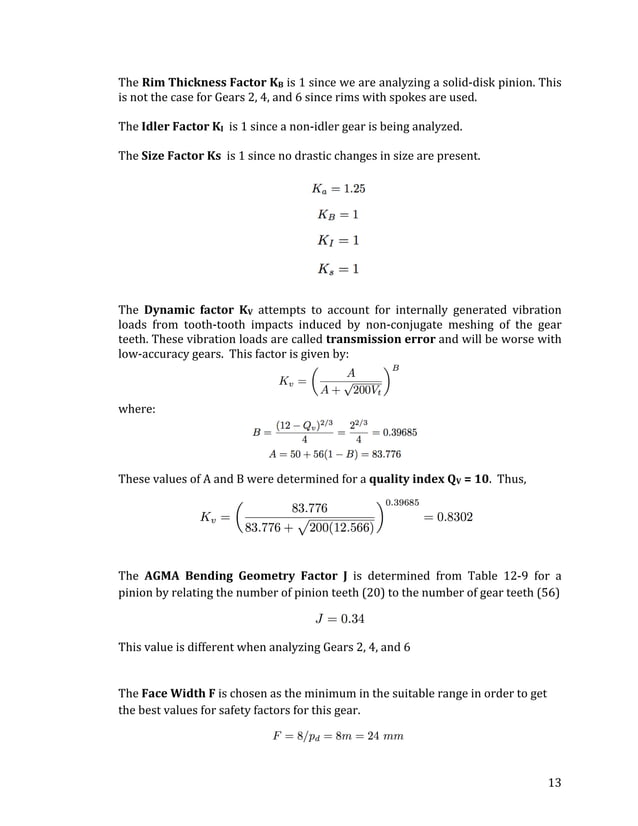 Gearbox design - MECH 393 final project | PDF