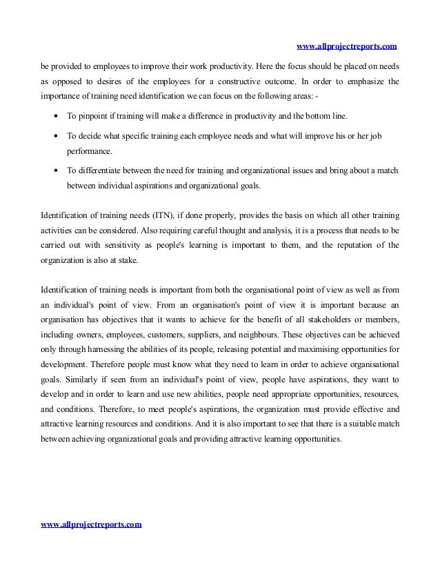 Project report-employees-training-development