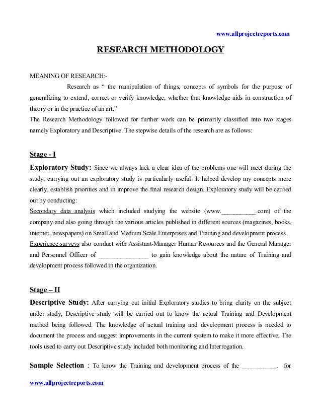 Project report-employees-training-development