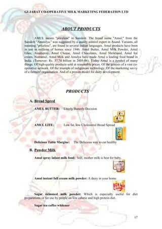 Project report-on-amul | PDF
