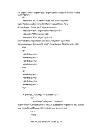 Project report-on-student-information-management-system-php-mysql | PDF