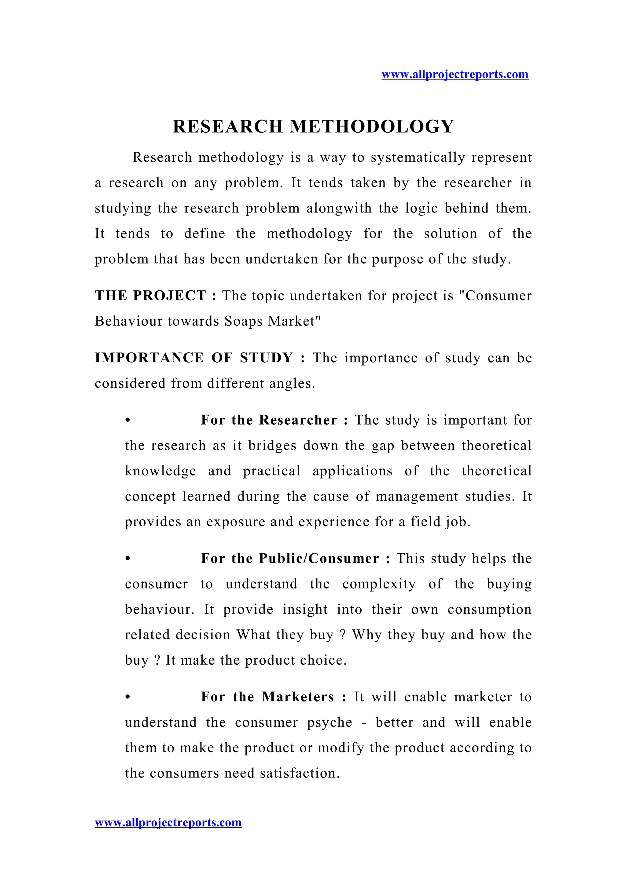 Project report-soap-market | PDF