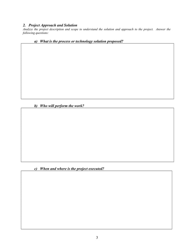Project scope and business objective worksheet 1.2 | PDF