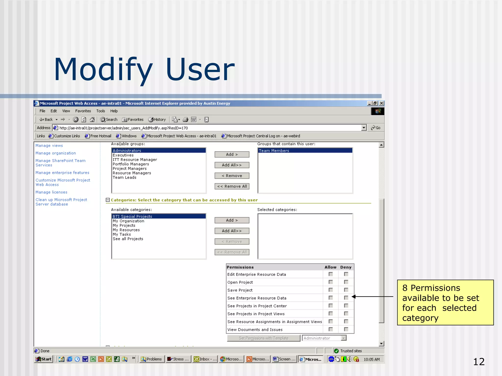 Project Server 2002 Implementation Lessons Learned Ppt