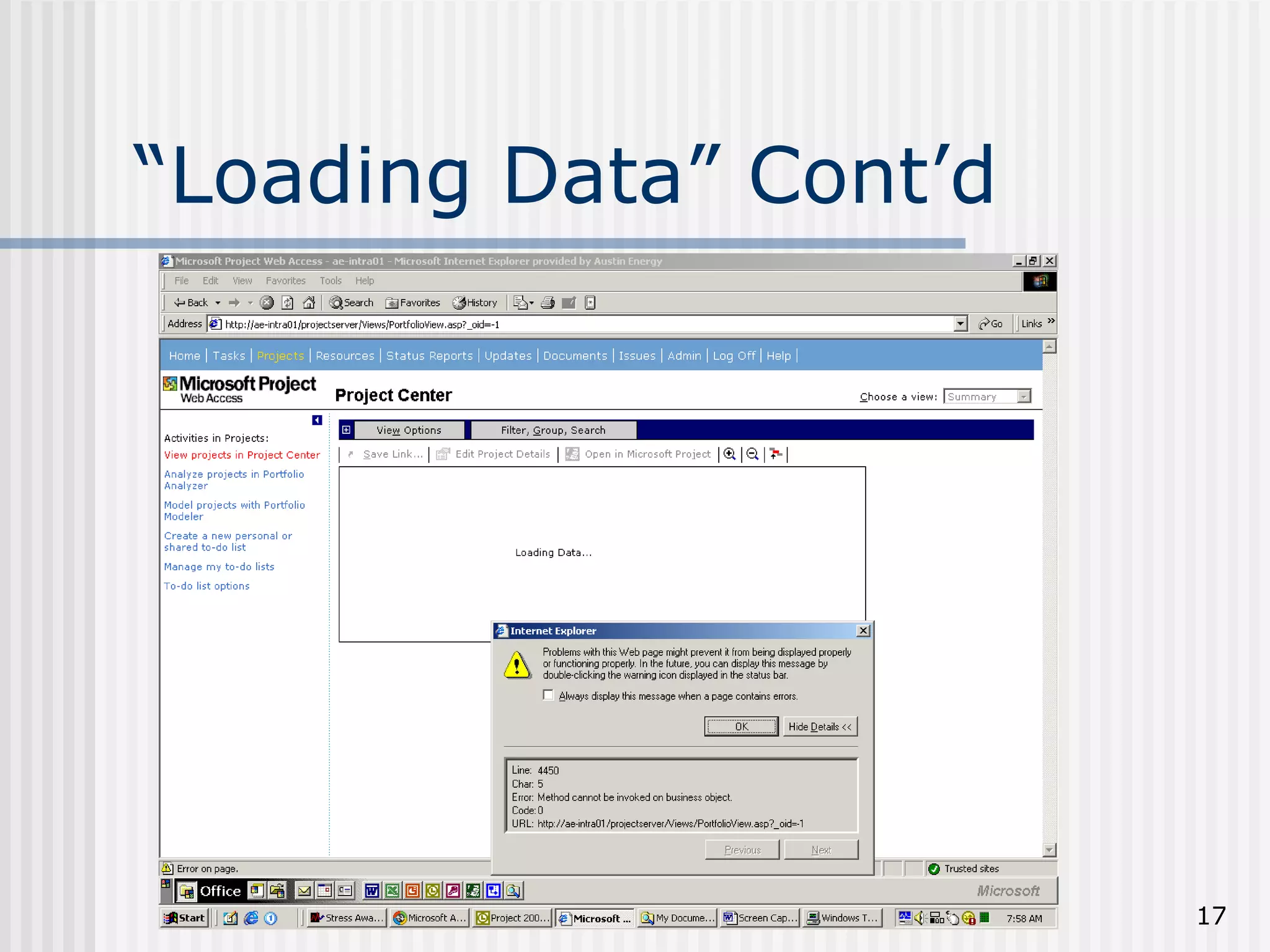 Project Server 2002 Implementation Lessons Learned | PPT