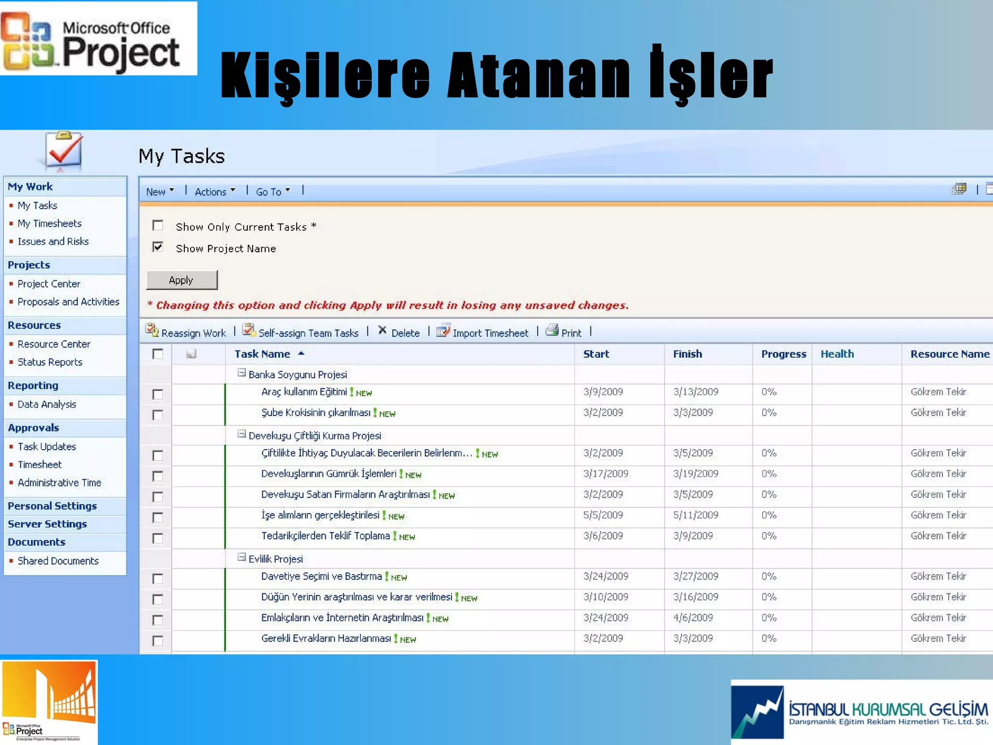 Project Server 2007 Tanıtım Sunumu | PPT