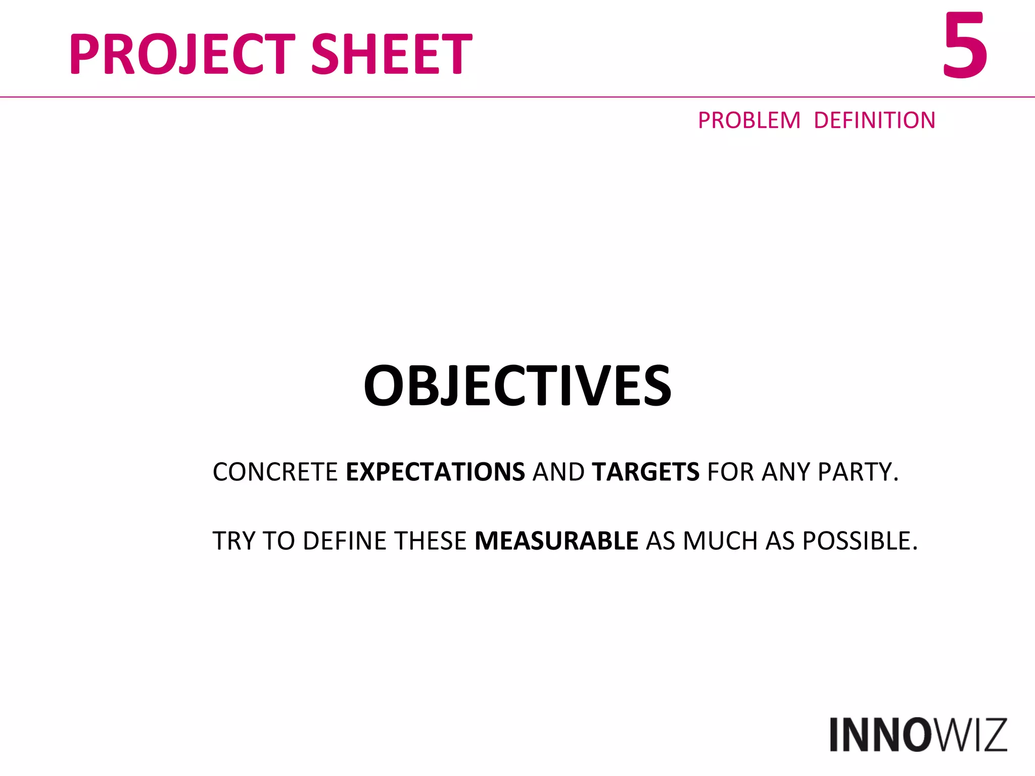 Project Sheet For Problem Defintion | PPT