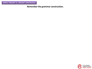 C4 U10 Project simple present vs. present continuous | PPTX