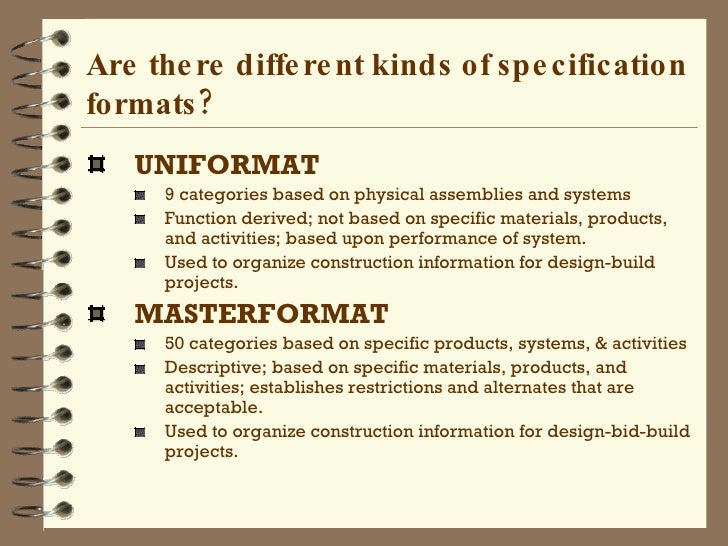 Project Specifications