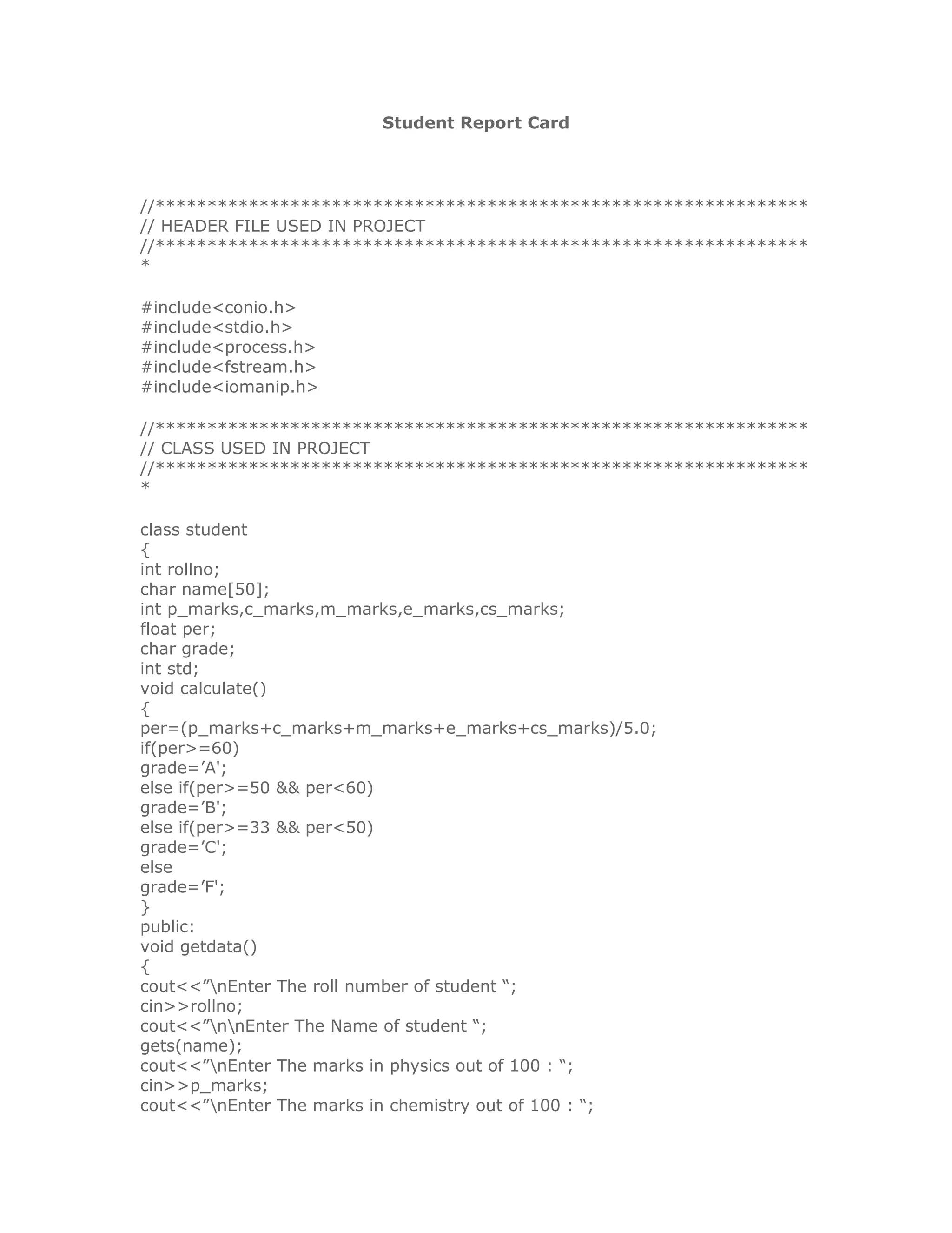 ~ Project-student report-card.cpp[1] | DOC