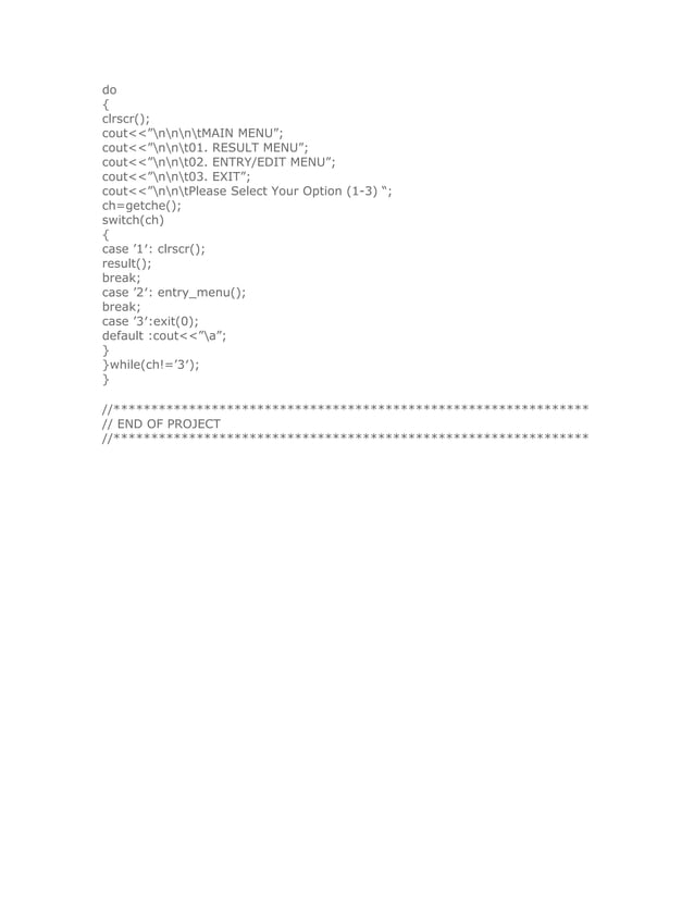 ~ Project-student report-card.cpp[1] | PDF