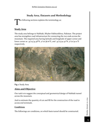Conceptual and geometric design of tunnel and quantity estimation | PDF