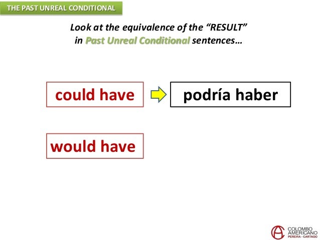 Project the past unreal conditional.