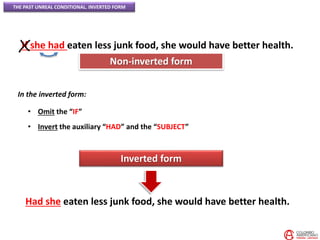 C15 U3 Project the past unreal conditional. inverted form. | PPT