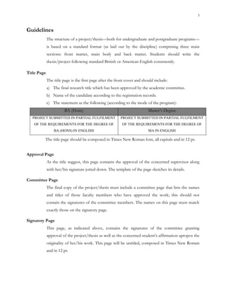 Project-Thesis-Guidelines | PDF | Postgraduate Education | College ...