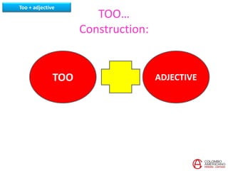 Course 5-Unit 13: The use of too + adjective | PPTX