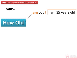 C2 U4 Project verb to be - questions with how old | PPTX