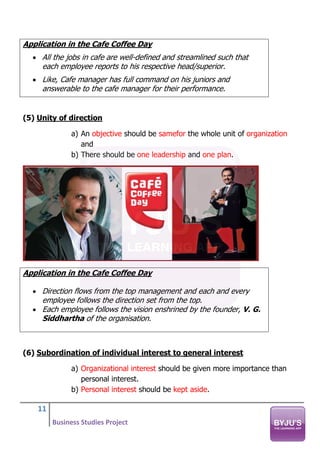 Project work-principles-of-management for class 12 | PDF