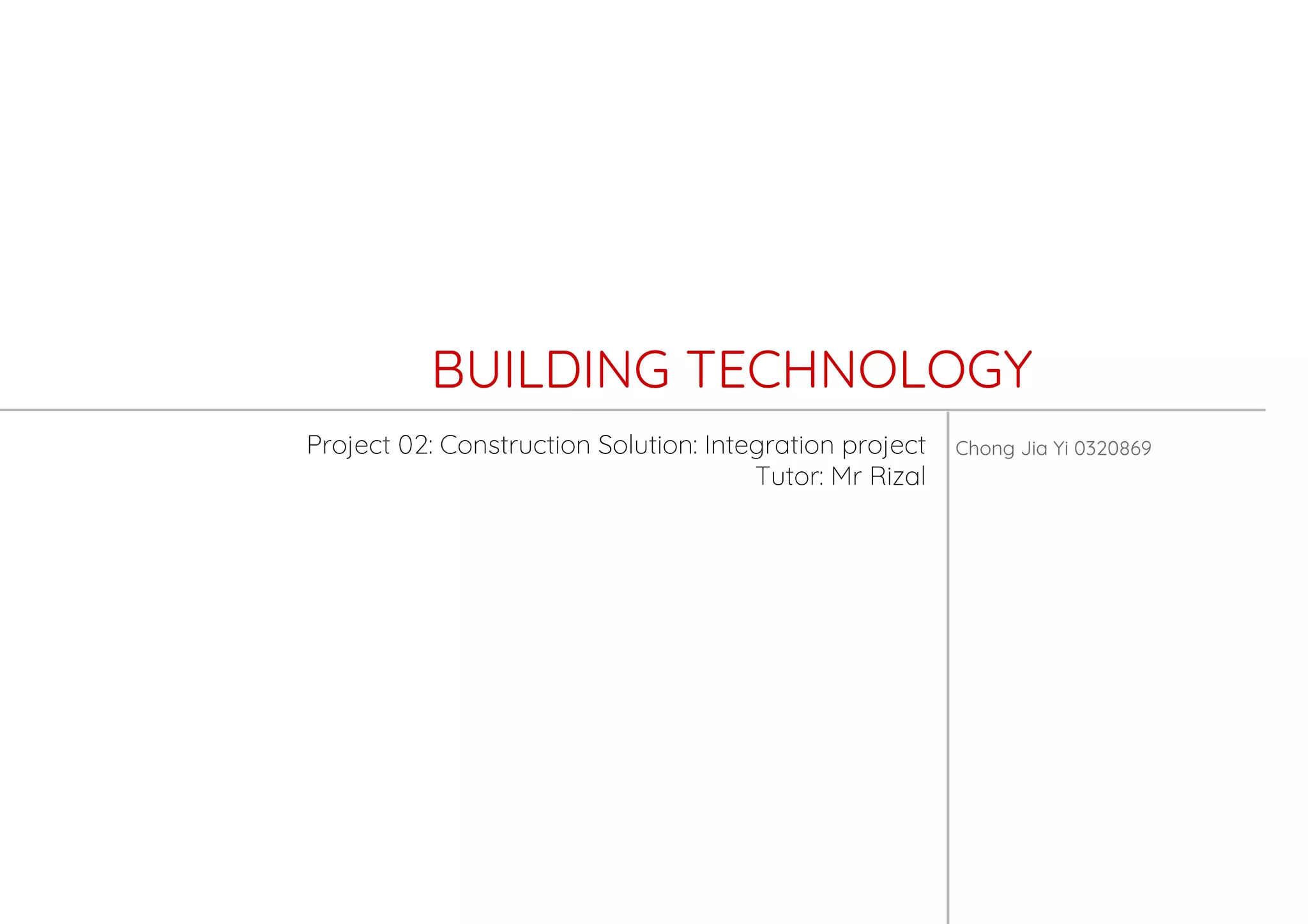 Building Technology project 02 | PPT