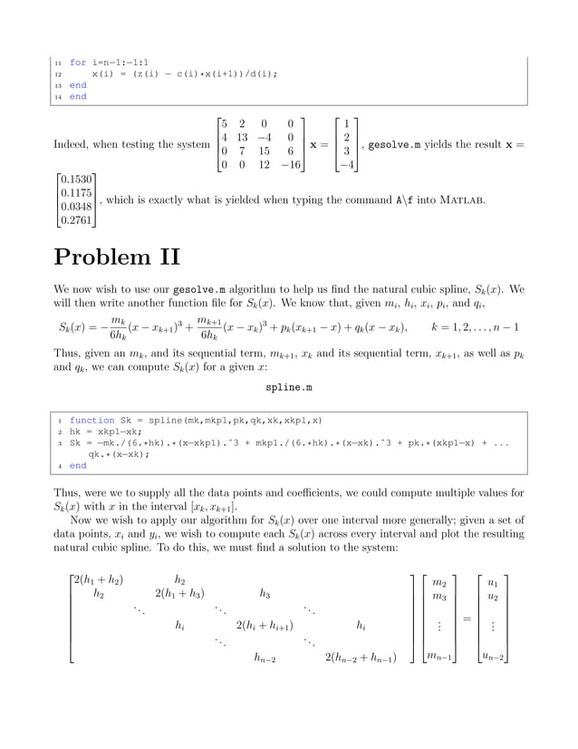 Natural And Clamped Cubic Splines Pdf 
