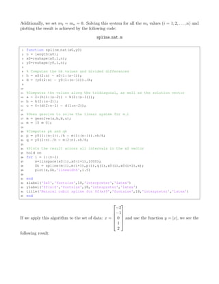 Natural and Clamped Cubic Splines | PDF