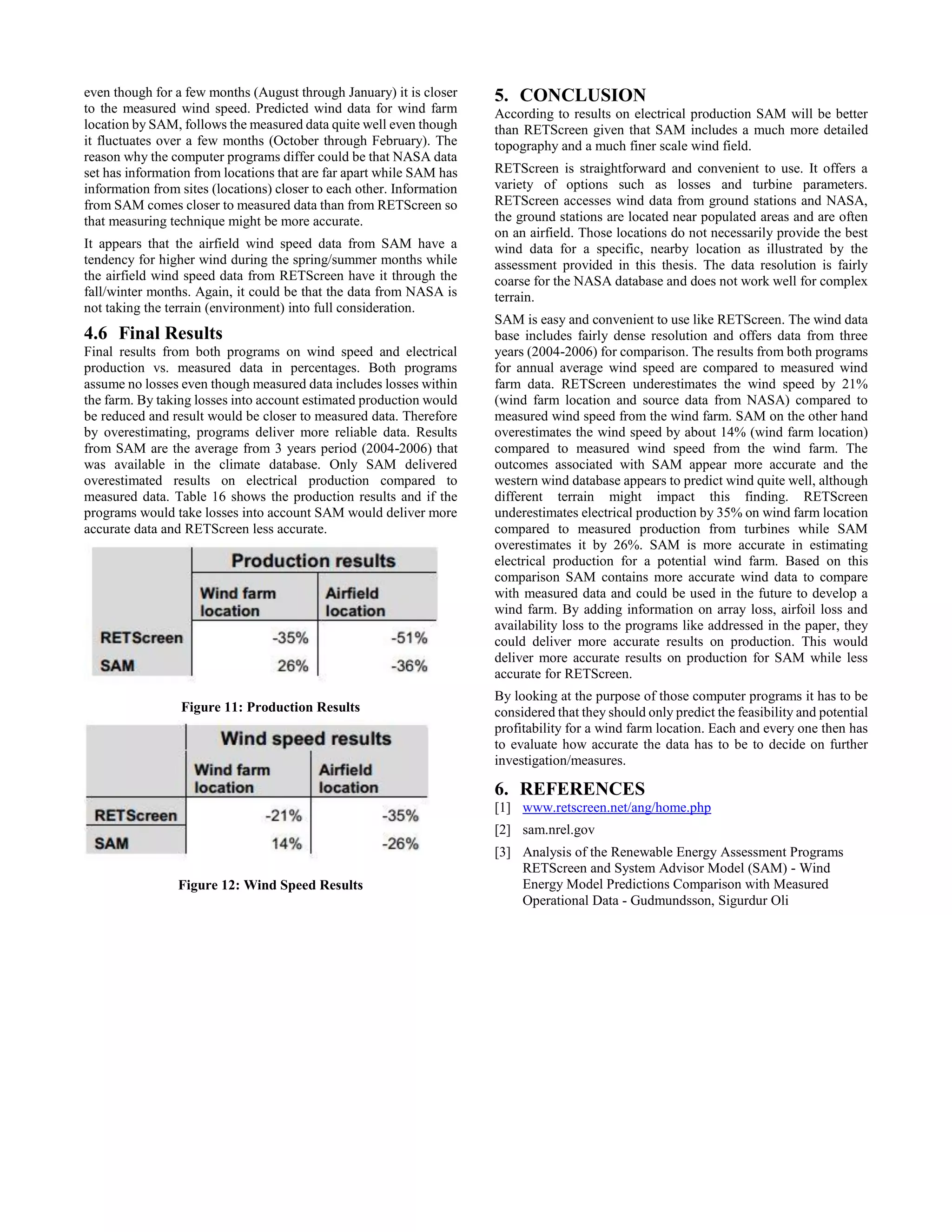 Comparison between SAM and RETScreen | PDF