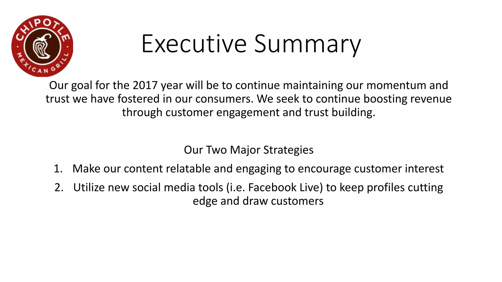 Chipotle Social Media Strategy | PPTX | Social Networking | Internet